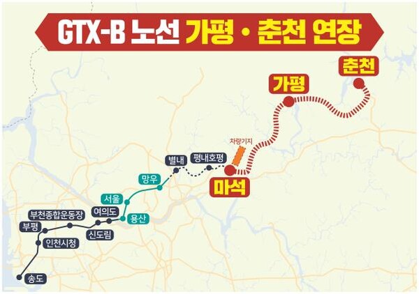 노용호 의원, GTX-B 노선의 가평 및 춘천 연장 촉구