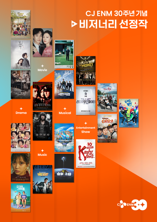 CJ ENM, 30주년 기념 '비저너리' 선정작 발표